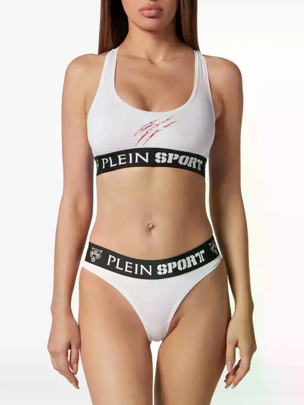 PLEIN SPORT Scratch-print Logo-waistband Underwear Set