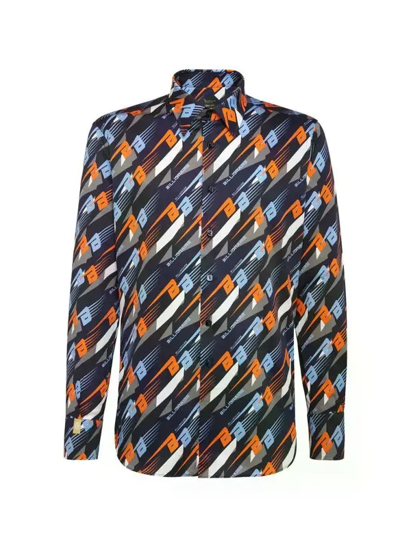 BILLIONAIRE Milano Cars Racing Patterned Shirt