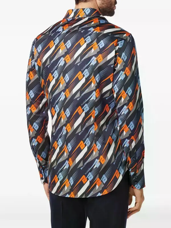 BILLIONAIRE Milano Cars Racing Patterned Shirt