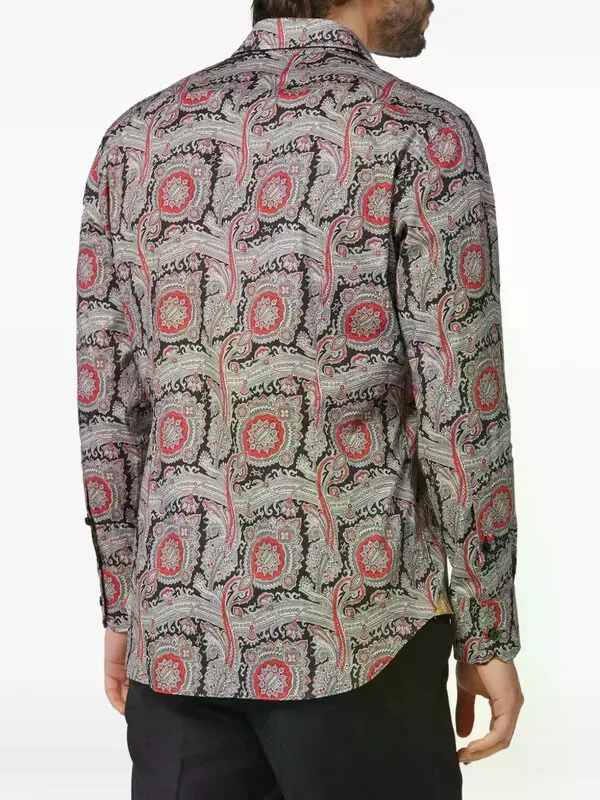 BILLIONAIRE Paisley-print Shirt - Black