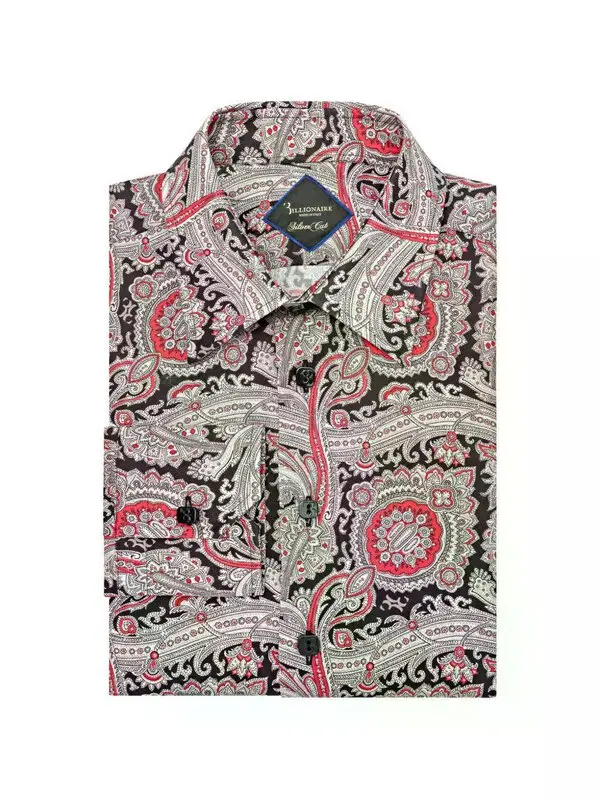 BILLIONAIRE Paisley-print Shirt - Black