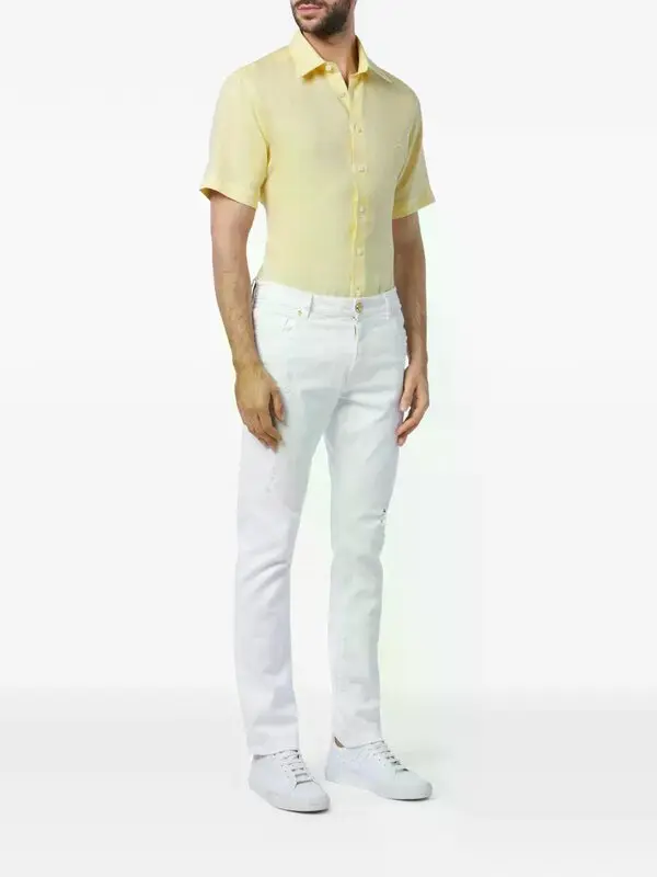 BILLIONAIRE Logo-embroidered Short-sleeve Shirt
