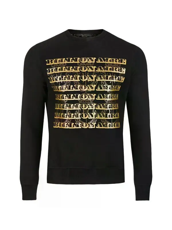 BILLIONAIRE Colin Text-print Sweatshirt - Black