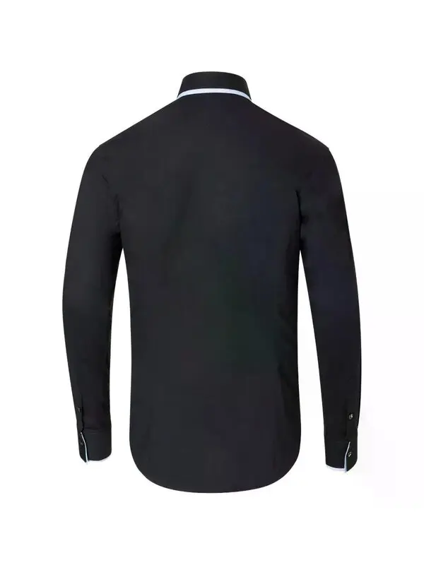 BILLIONAIRE Amede Crest-embroidered Shirt - Black