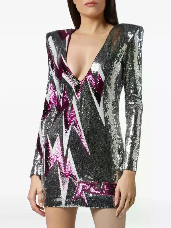 Philipp Plein Sequin Embellished Mini Dress