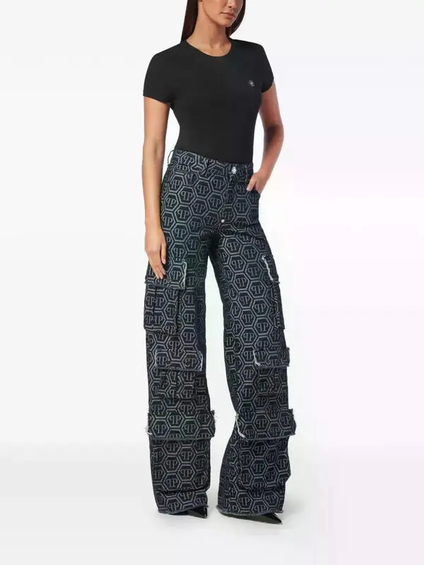 Philipp Plein Monogram Cargo Jeans