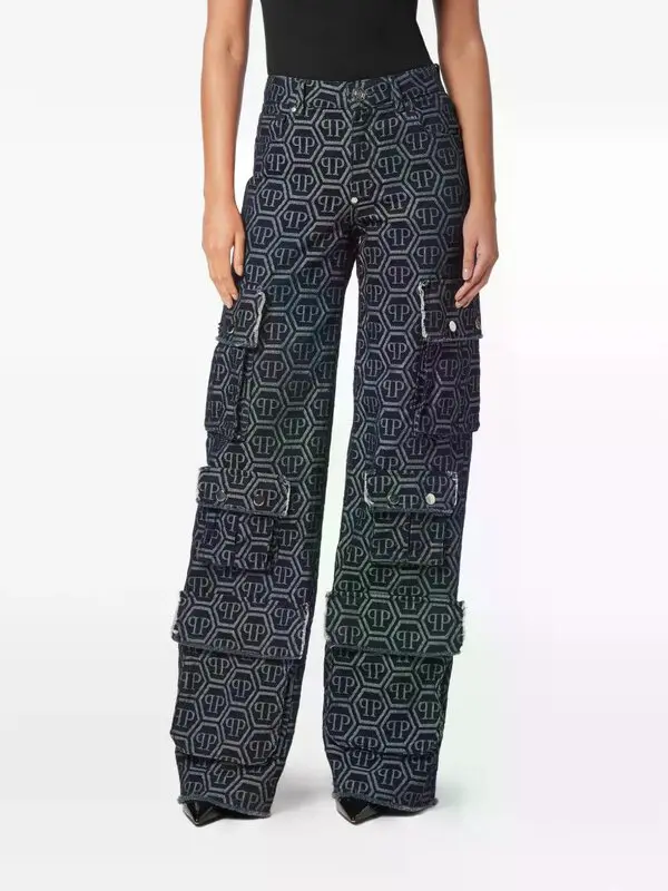 Philipp Plein Monogram Cargo Jeans