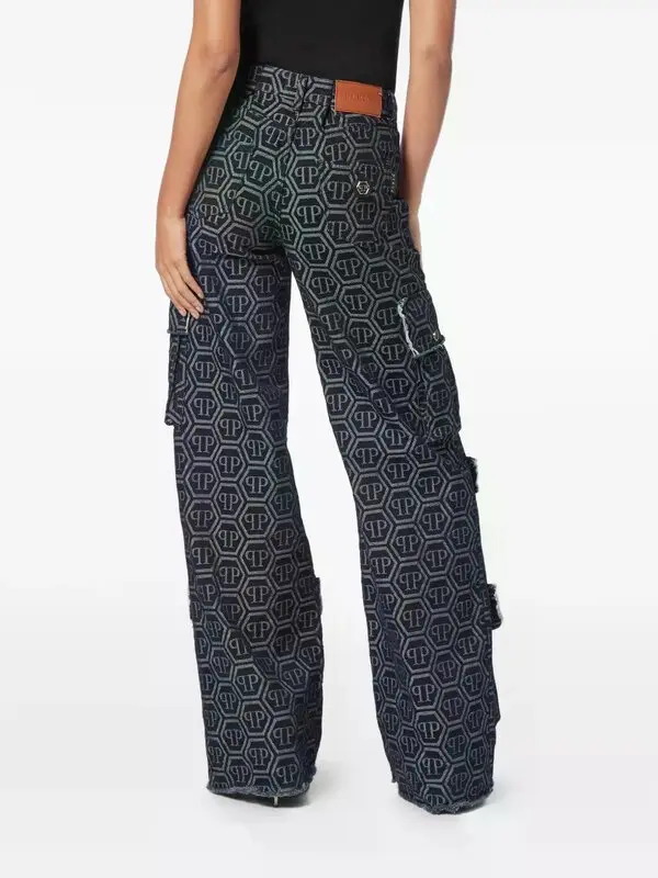 Philipp Plein Monogram Cargo Jeans