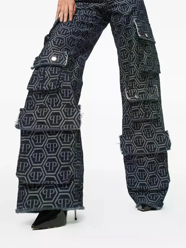 Philipp Plein Monogram Cargo Jeans