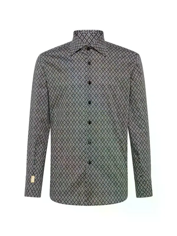 BILLIONAIRE Geometric Long-sleeved Shirt