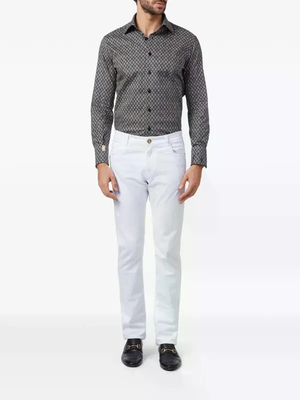 BILLIONAIRE Geometric Long-sleeved Shirt