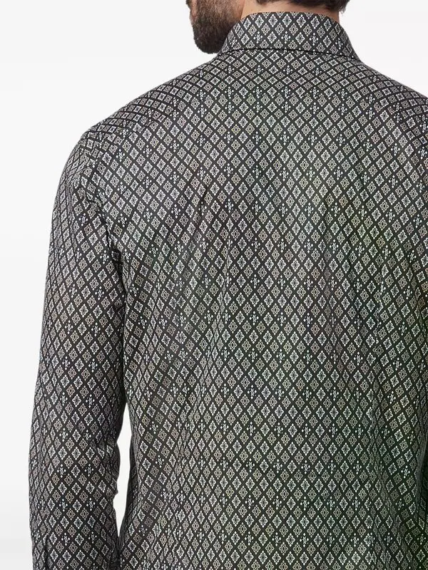 BILLIONAIRE Geometric Long-sleeved Shirt