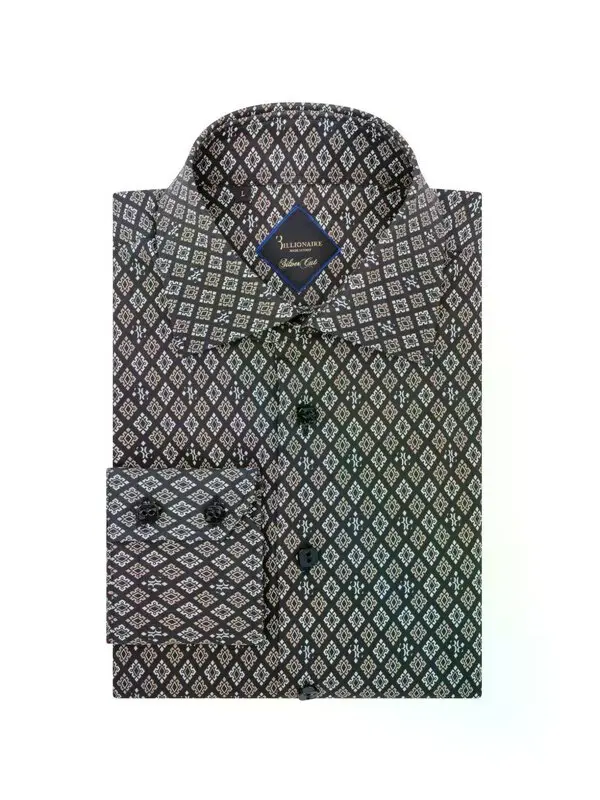 BILLIONAIRE Geometric Long-sleeved Shirt