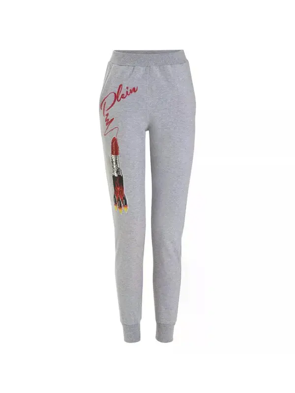 Philipp Plein Rocket Graphic Jogging Trousers - Grey