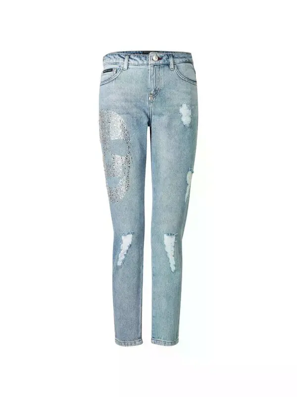 Philipp Plein Five-pocket Distressed Jeans - Blue
