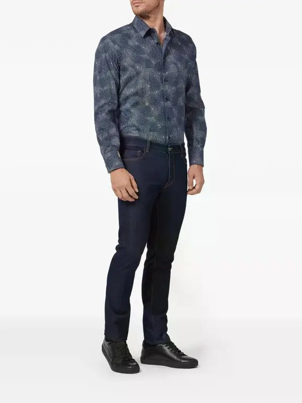 BILLIONAIRE Printed Shirt - Blue