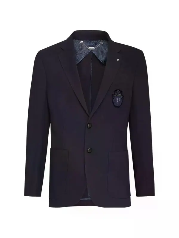 BILLIONAIRE Logo-detail Blazer - Blue