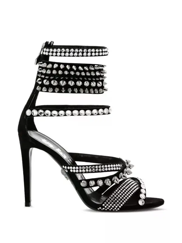 Philipp Plein Crystal-embellished High-heel Sandals - Black
