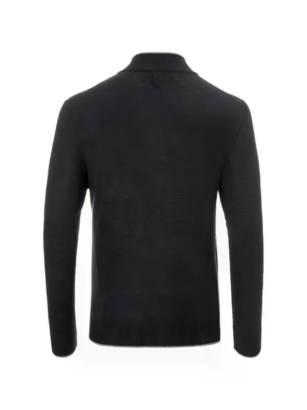 BILLIONAIRE Half-zip Sweater With Logo Detail - Black