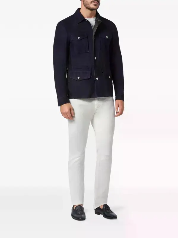 BILLIONAIRE Button-up Suede Jacket