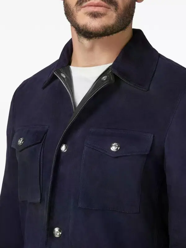 BILLIONAIRE Button-up Suede Jacket