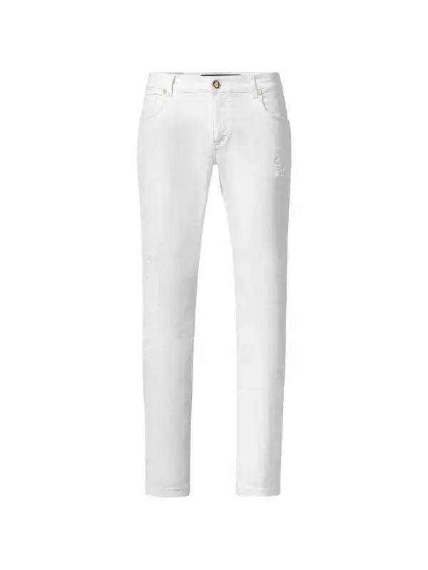 BILLIONAIRE Embroidered Jeans - White