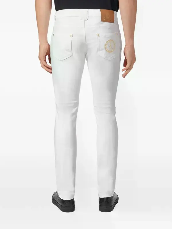 BILLIONAIRE Five-pocket Jeans With Monogram Embroidery