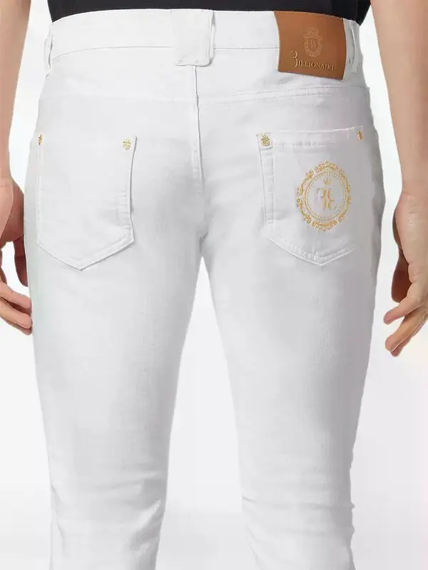 BILLIONAIRE Five-pocket Jeans With Monogram Embroidery