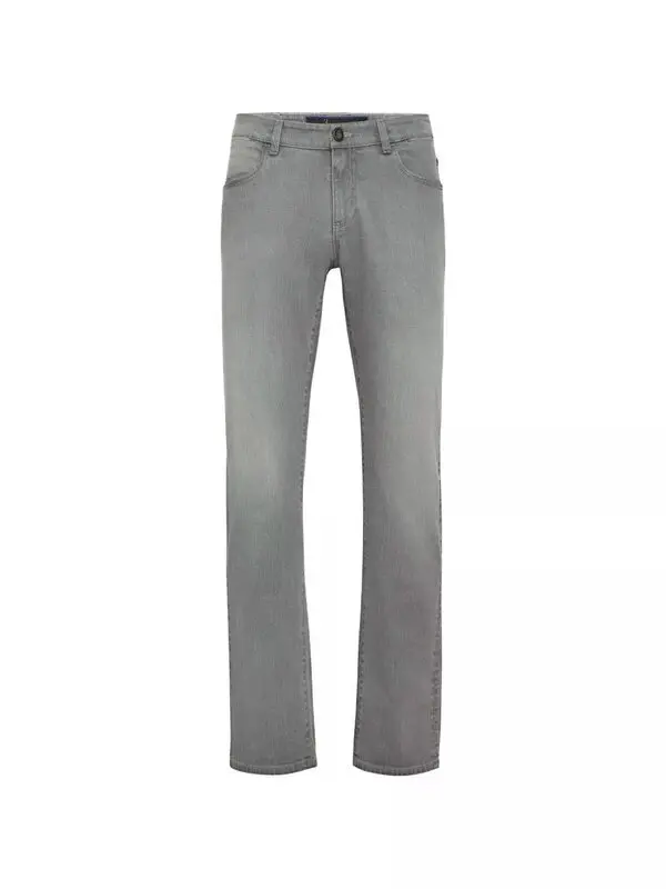 BILLIONAIRE Embroidered Five-pocket Trousers - Grey