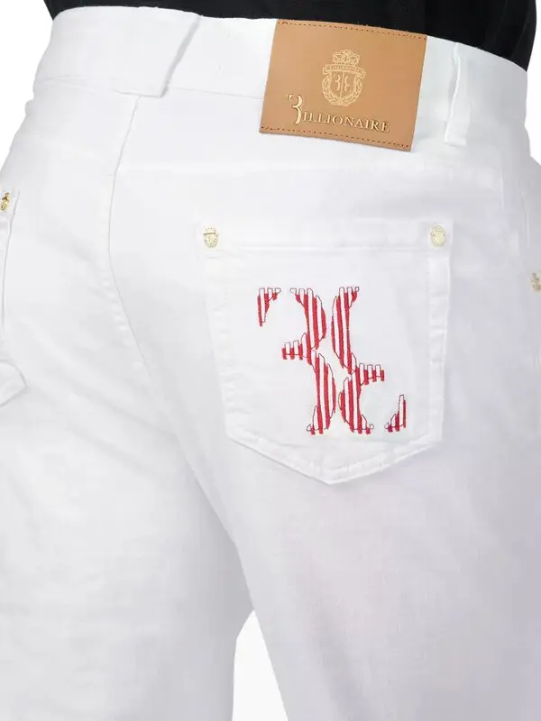 BILLIONAIRE Monogram-embroidered Jeans