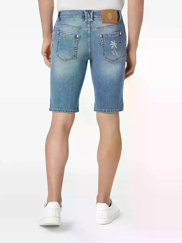 BILLIONAIRE Embroidered Denim Shorts