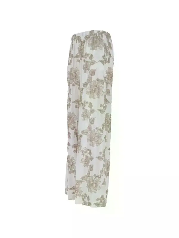 KAOS Floral-print Wide-leg Trousers