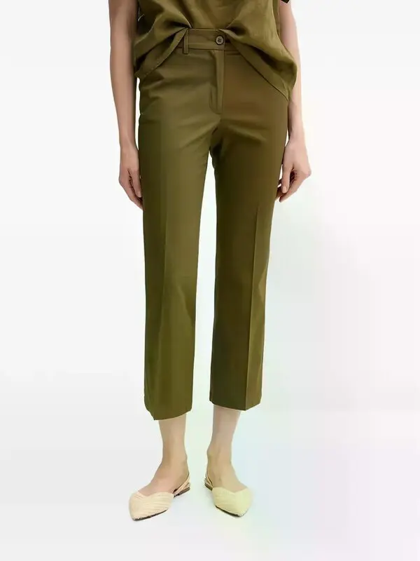 Sisley Cropped Trousers - Green
