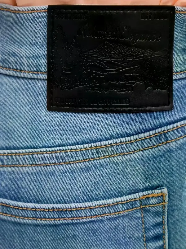 Sisley Logo Patch Jeans