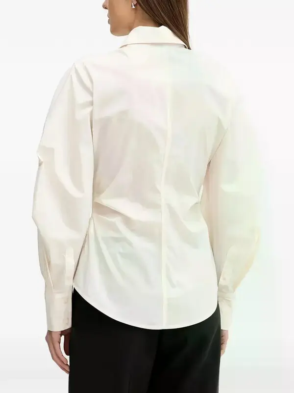 Sisley Puffed-sleeves Gathered Shirt