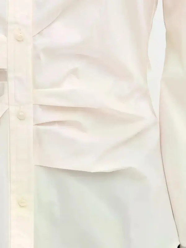 Sisley Puffed-sleeves Gathered Shirt