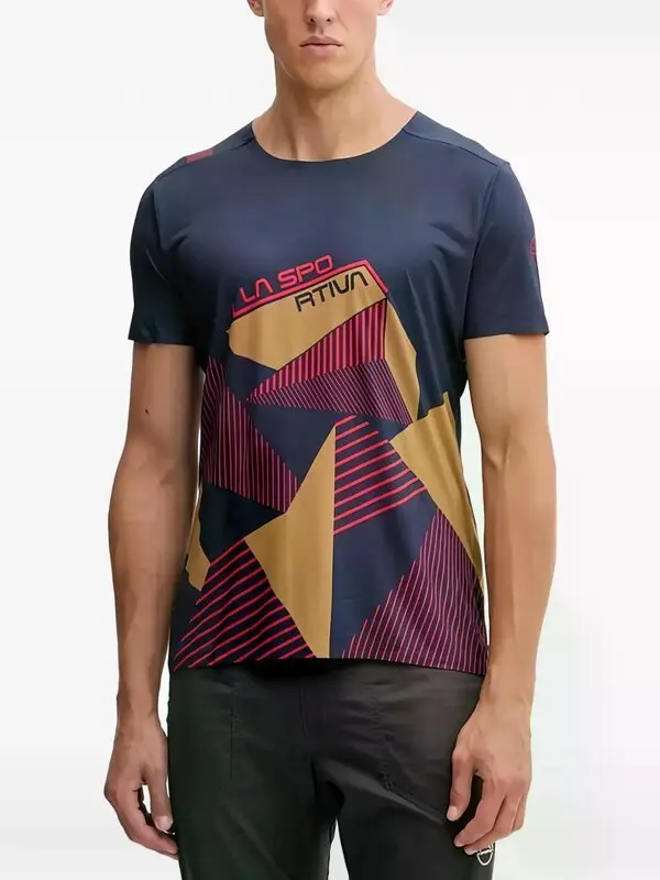 LA SPORTIVA Geometric Print T-shirt - Blue