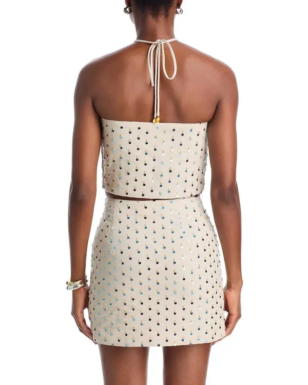Line & Dot Sunstone Embellished Halter Top