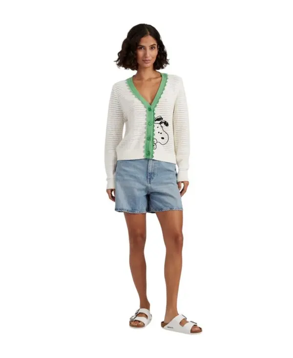 Chinti & Parker Cotton Crochet Cardigan