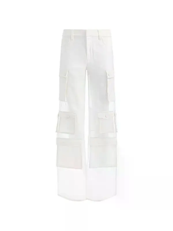 Alice + Olivia Olympia Sheer Cargo Trousers - Brown