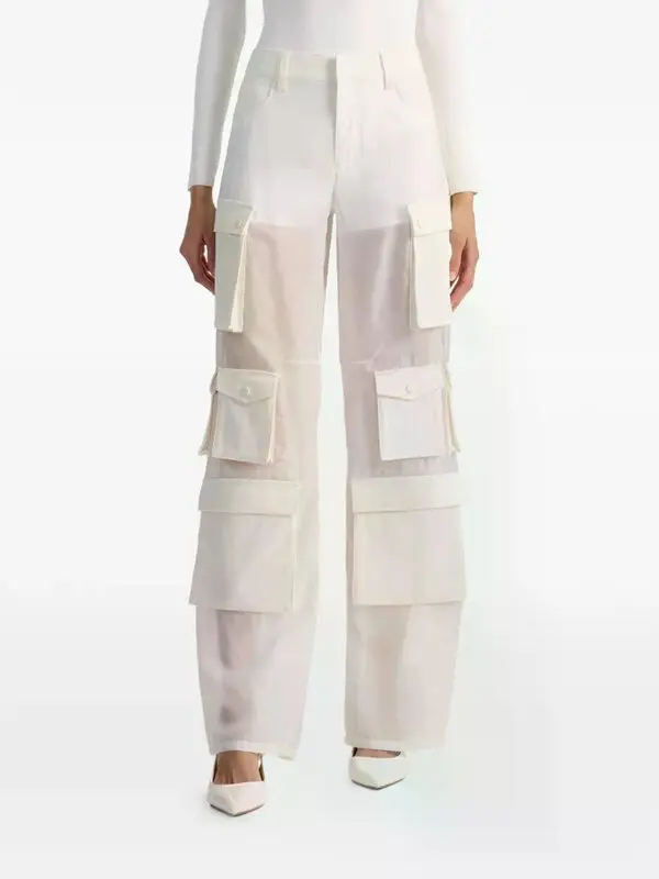 Alice + Olivia Olympia Sheer Cargo Trousers - Brown