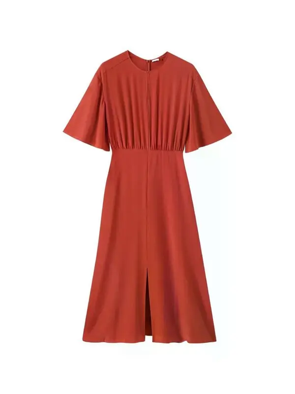 JOSEPH Silsila Front Slit Dress - Red