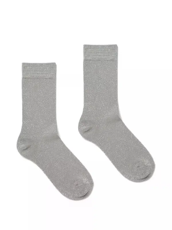 Swedish Stockings Shimmery Semi-sheer Socks - Grey