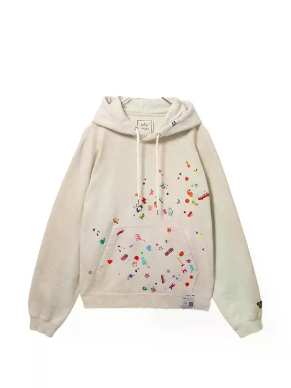 Mihara Yasuhiro Graphic Print Hoodie - Grey