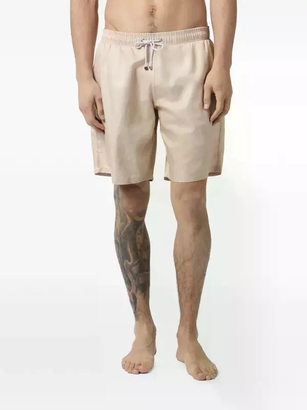 BILLIONAIRE Printed Drawstring Swim Shorts - Neutrals