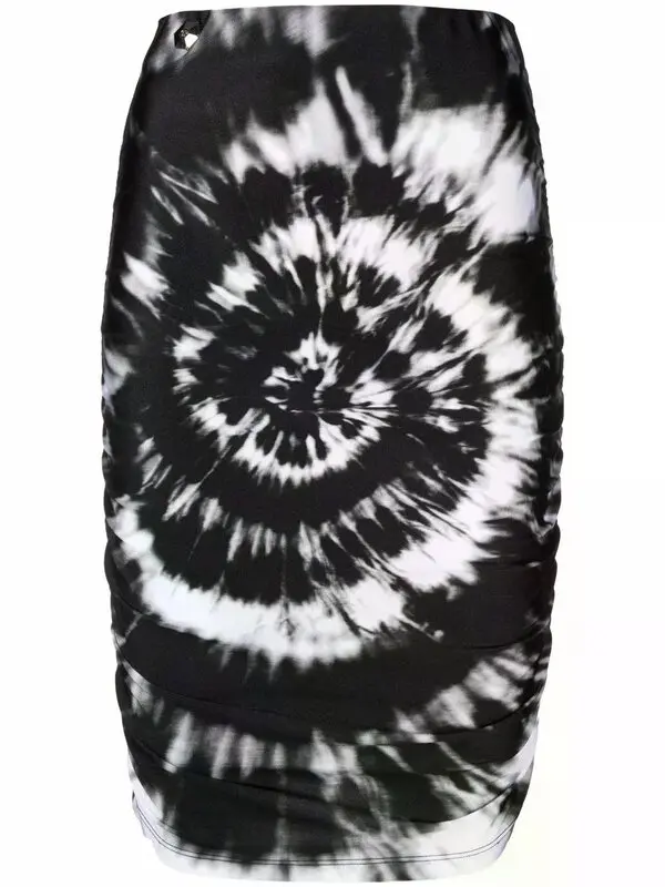Philipp Plein Tie-dye Pencil Skirt - Black