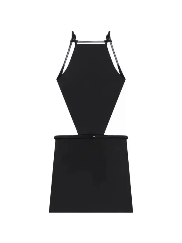 COURREGES Cut-out Halterneck Dress - Black
