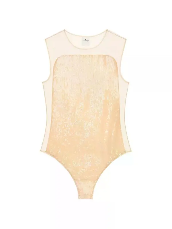 COURREGES Sequin-embellished Illusion Body