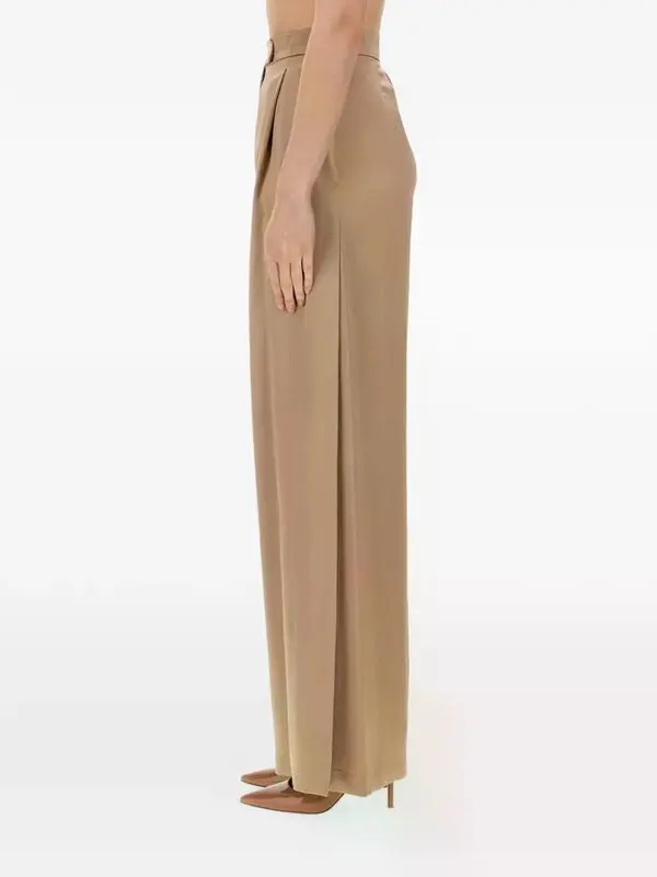 Max Mara Fiesta Pleated Wide-leg Trousers - Neutrals