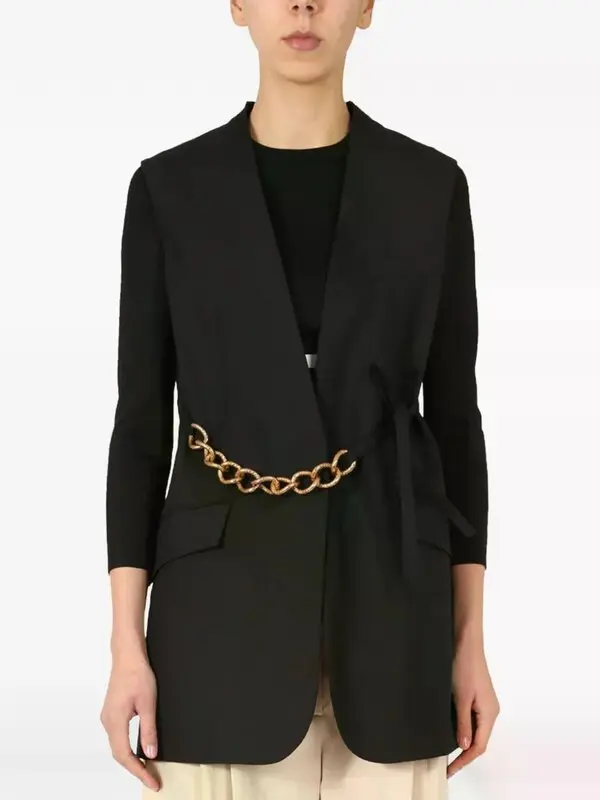 Givenchy Chain-detail Sleeveless Blazer - Black
